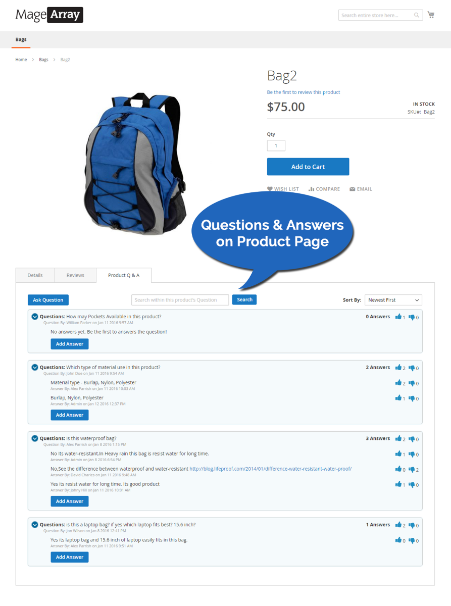 Magento 2 Product Questions And Answers Extension