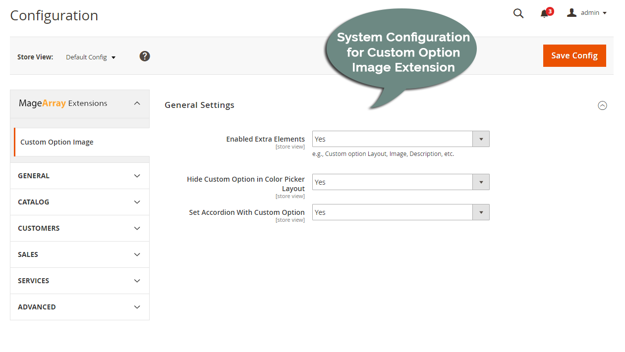 Magento 2 Custom Option Image Extension