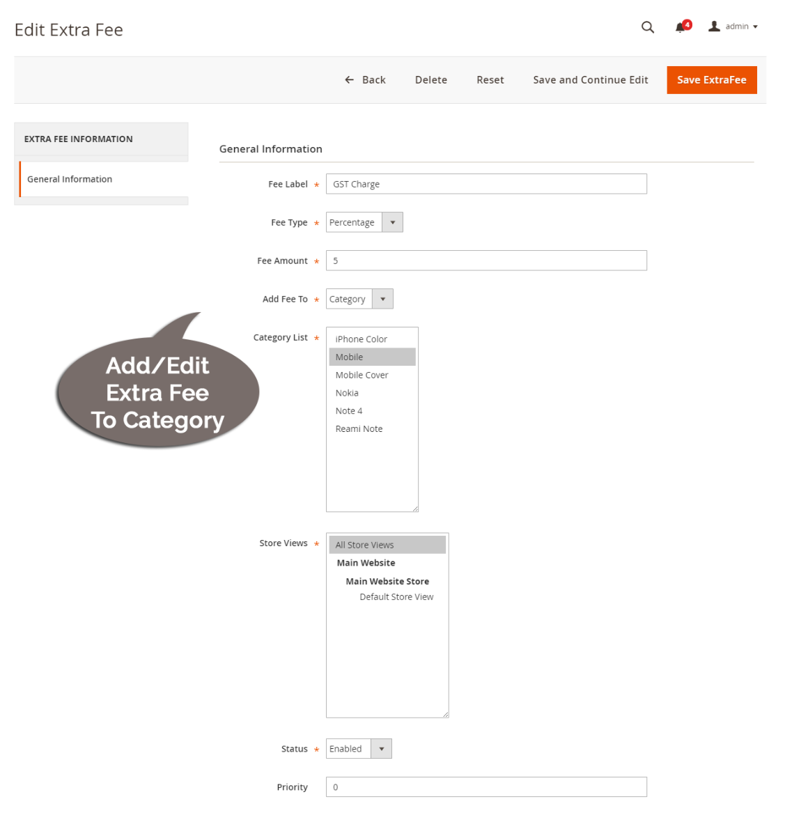 Magento 2 Extra Fee Extension