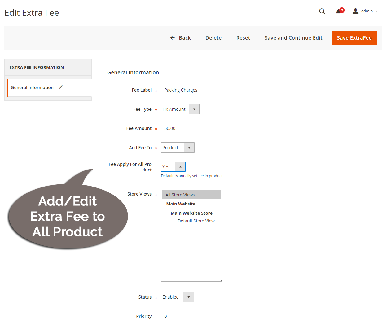 Magento 2 Extra Fee Extension