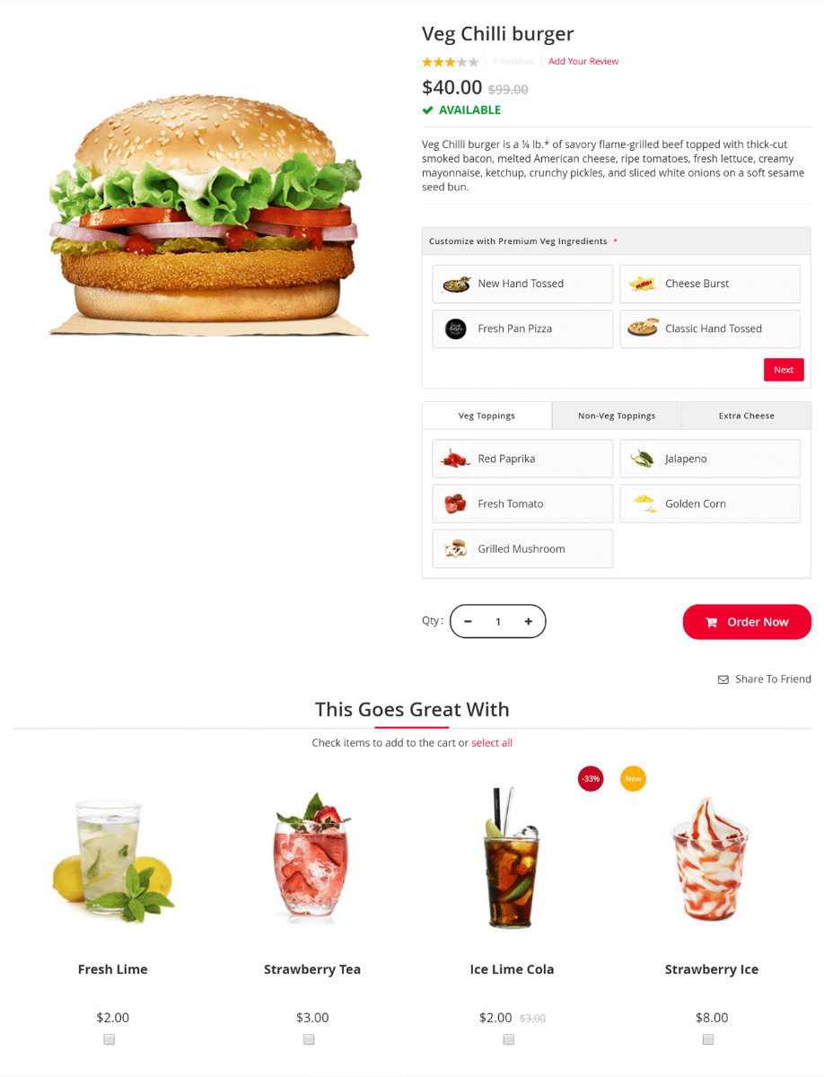 Online Pizza Ordering System