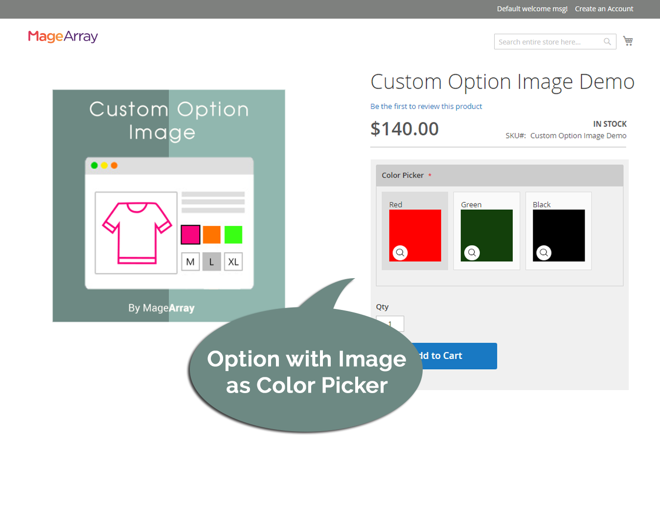 Magento 2 Custom Option Image Extension