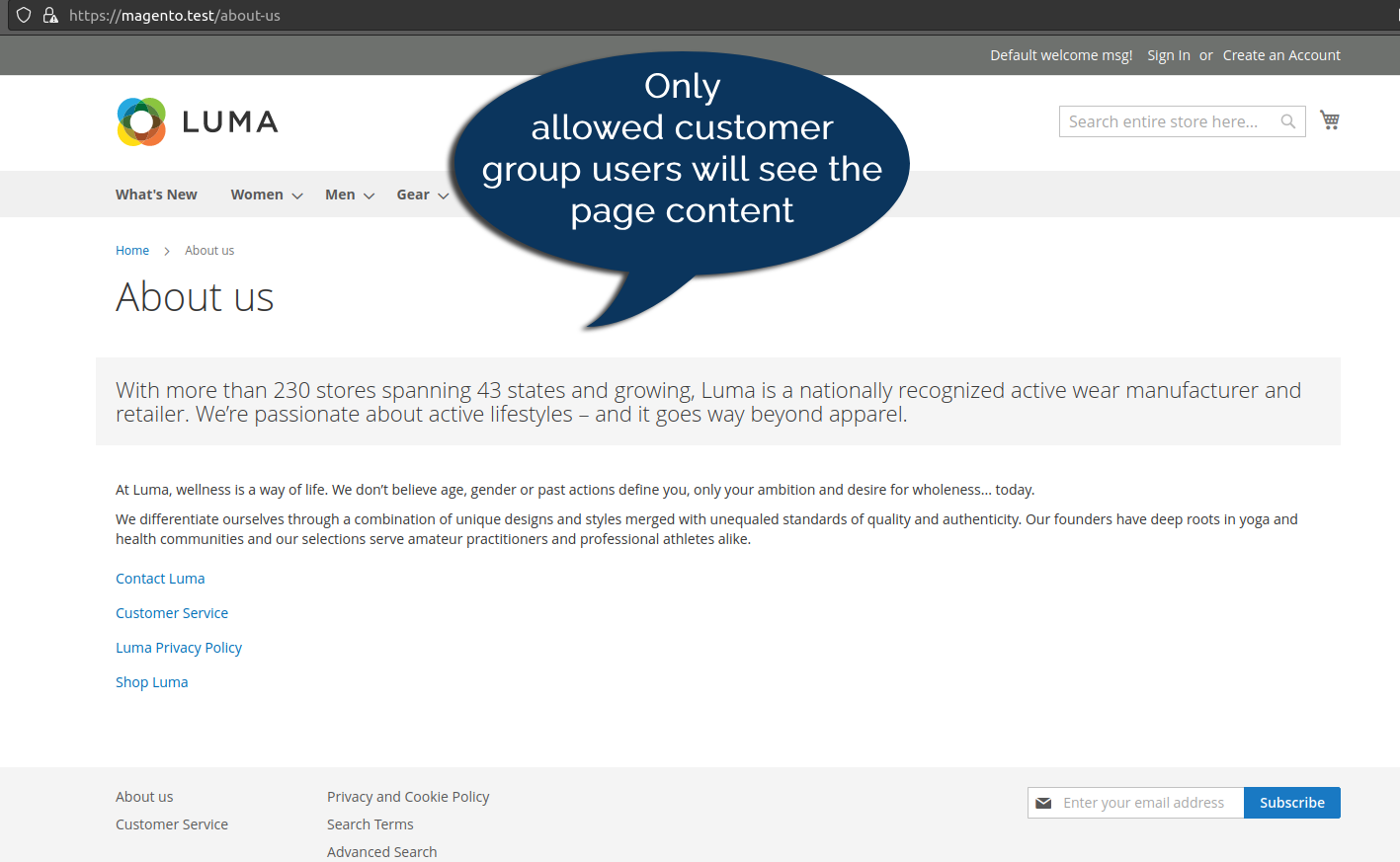 CMS Pages Restriction by Customer Group Extension