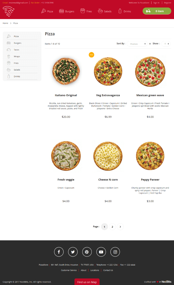 Online Pizza Ordering System